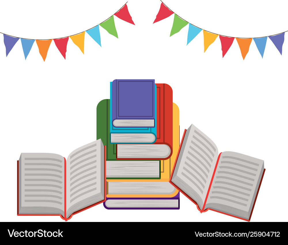 Isolated books and hand design Royalty Free Vector Image