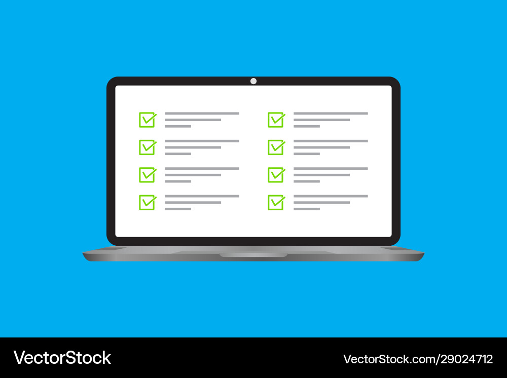 Laptop icon in a trendy flat style with a data Vector Image