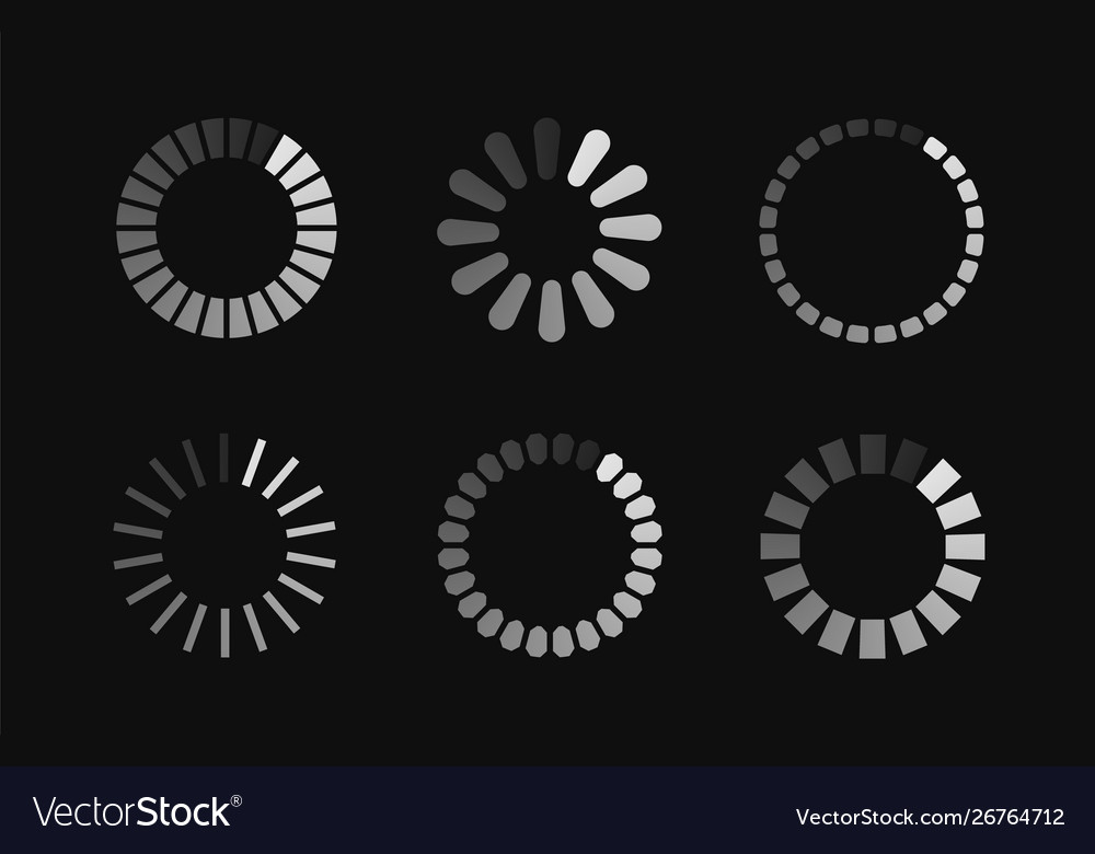 Loading icon collection Royalty Free Vector Image