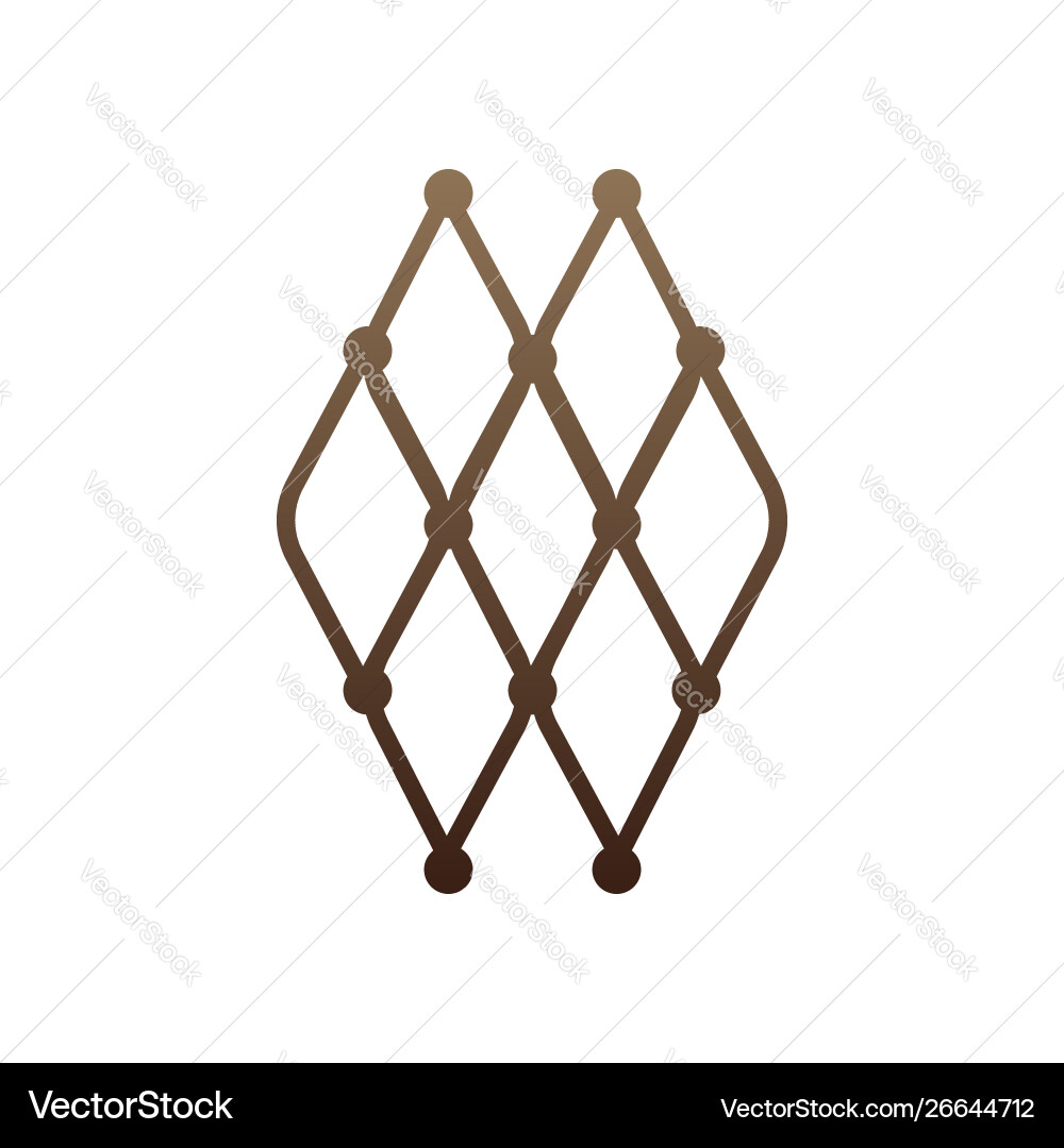 Net geometry with unique shapes a logo for your Vector Image