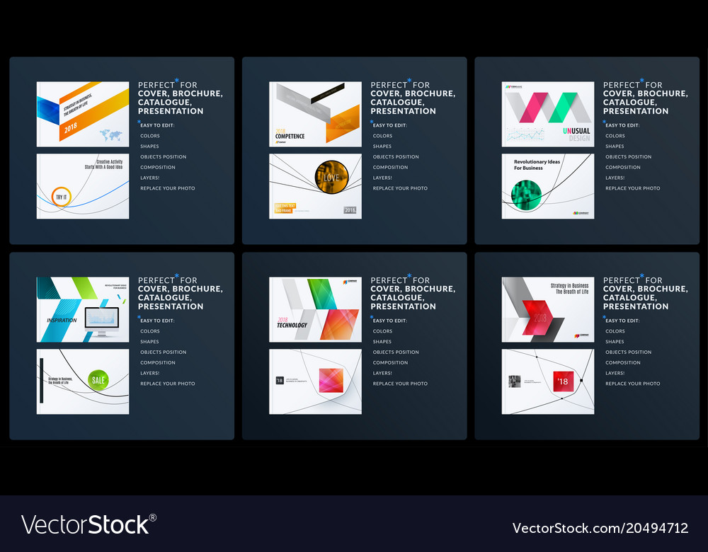 Presentation abstract set of modern Royalty Free Vector