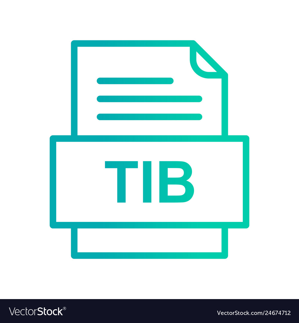 Tib File Document Icon Royalty Free Vector Image