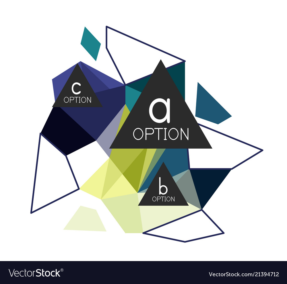 Triangle infographics design layout Royalty Free Vector