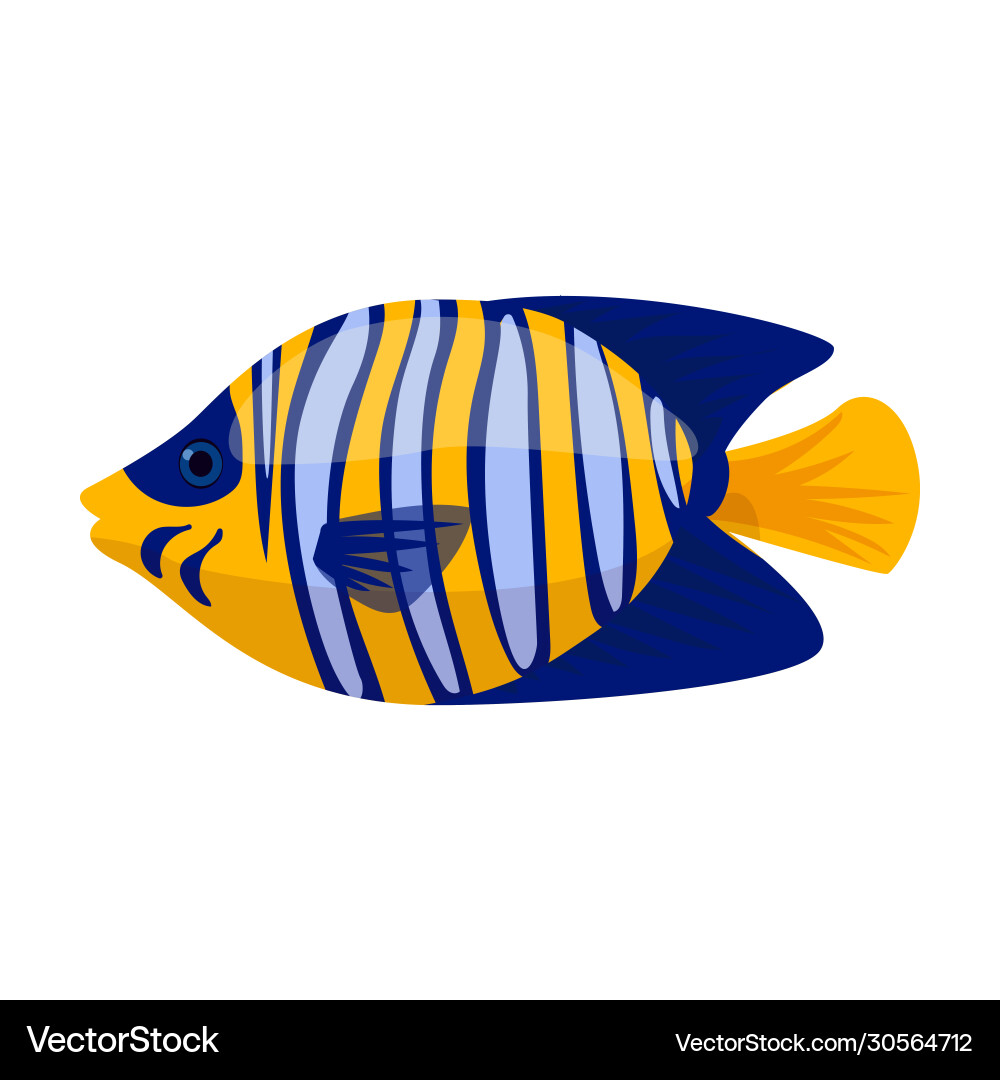 Tropical fish iconcartoon icon Royalty Free Vector Image
