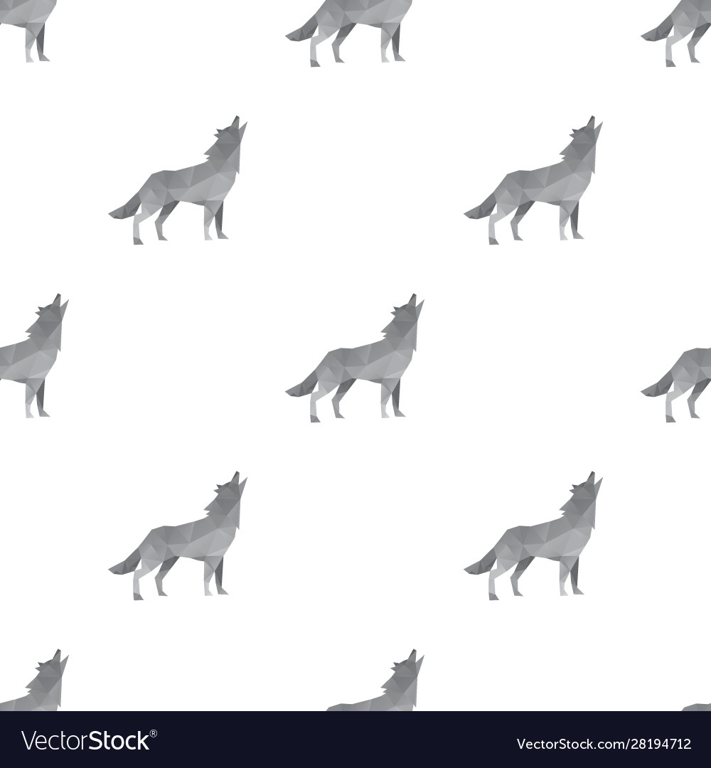 Wolf triangle seamless pattern backgrounds Vector Image