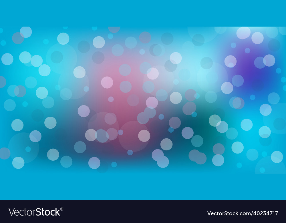 Abstract blue bokeh background with defocused Vector Image