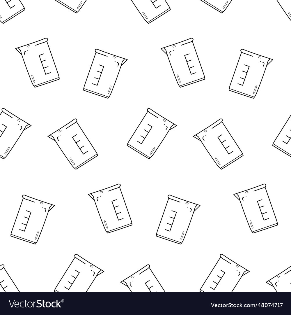 Beaker outline pattern Royalty Free Vector Image