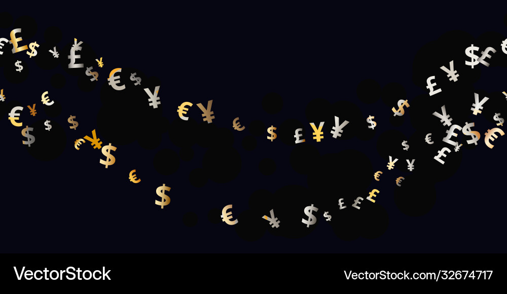 Currency symbols money exchange seamless pattern Vector Image