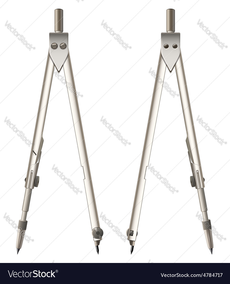 Drawing compass Royalty Free Vector Image - VectorStock