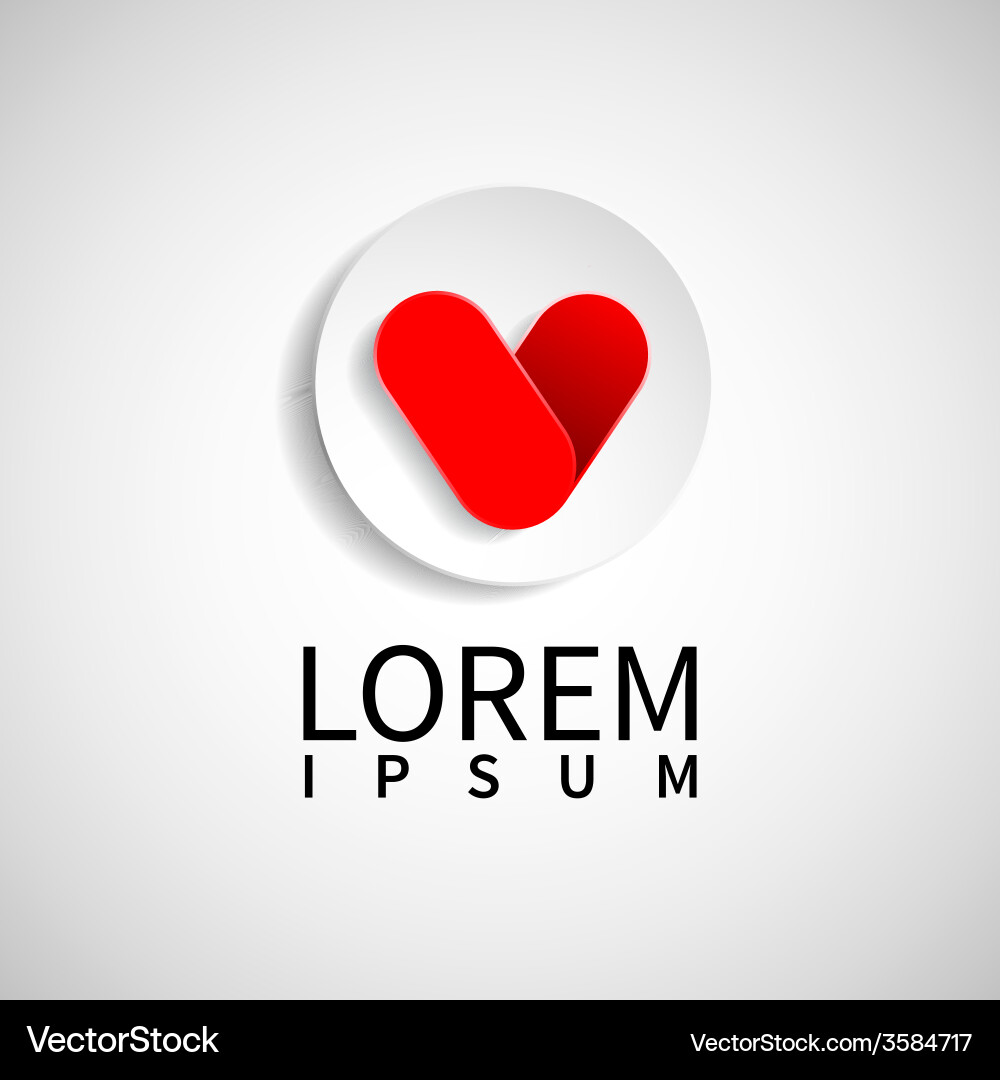 Hearts logo design valentines day Royalty Free Vector Image