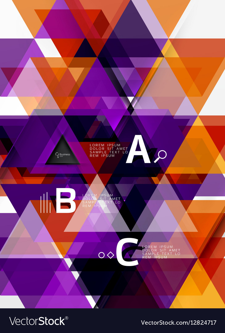 Infographic triangles Royalty Free Vector Image