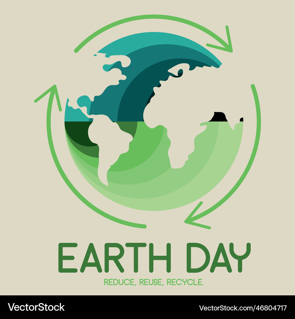 Isolated green and blue planet earth save Vector Image