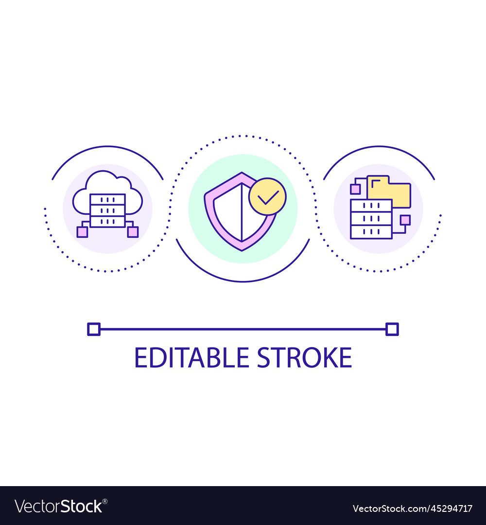 Online security technology loop concept icon Vector Image