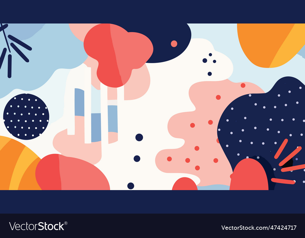 Pattern with abstract shapes Royalty Free Vector Image