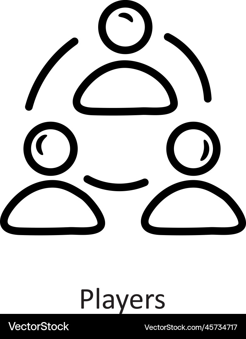 Players outline icon design g Royalty Free Vector Image