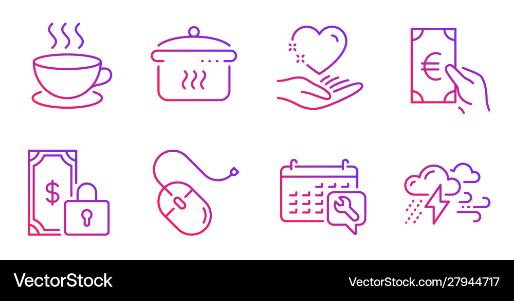 Private payment finance and computer mouse icons Vector Image