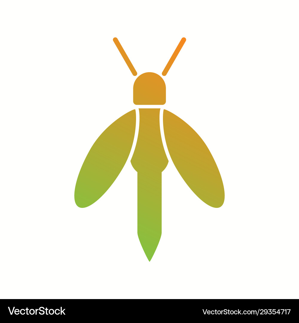 Unique firefly glyph icon Royalty Free Vector Image