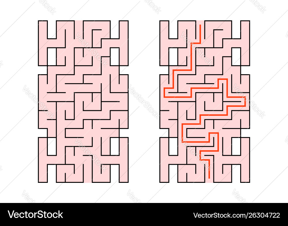 Abstract labyrinth game for kids puzzle Royalty Free Vector