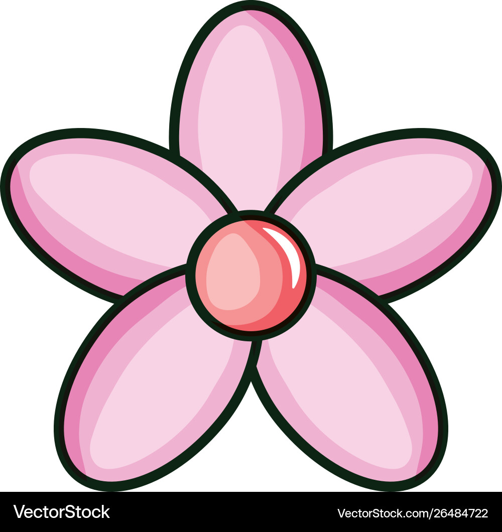 Beautiful flower decorative isolated icon Vector Image