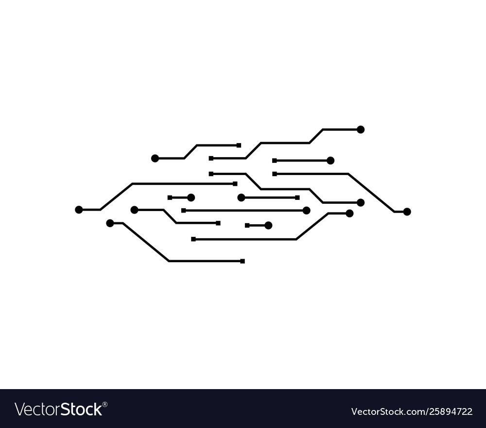 Circuit board line concept design Royalty Free Vector Image