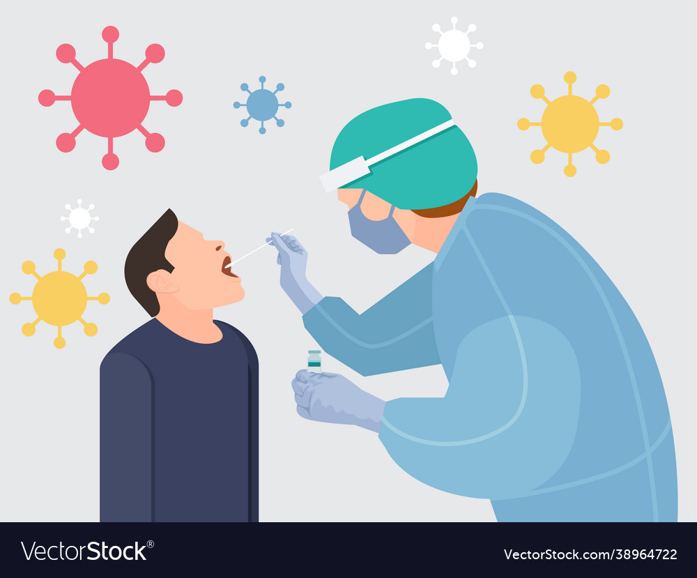 Corona testing Royalty Free Vector Image - VectorStock
