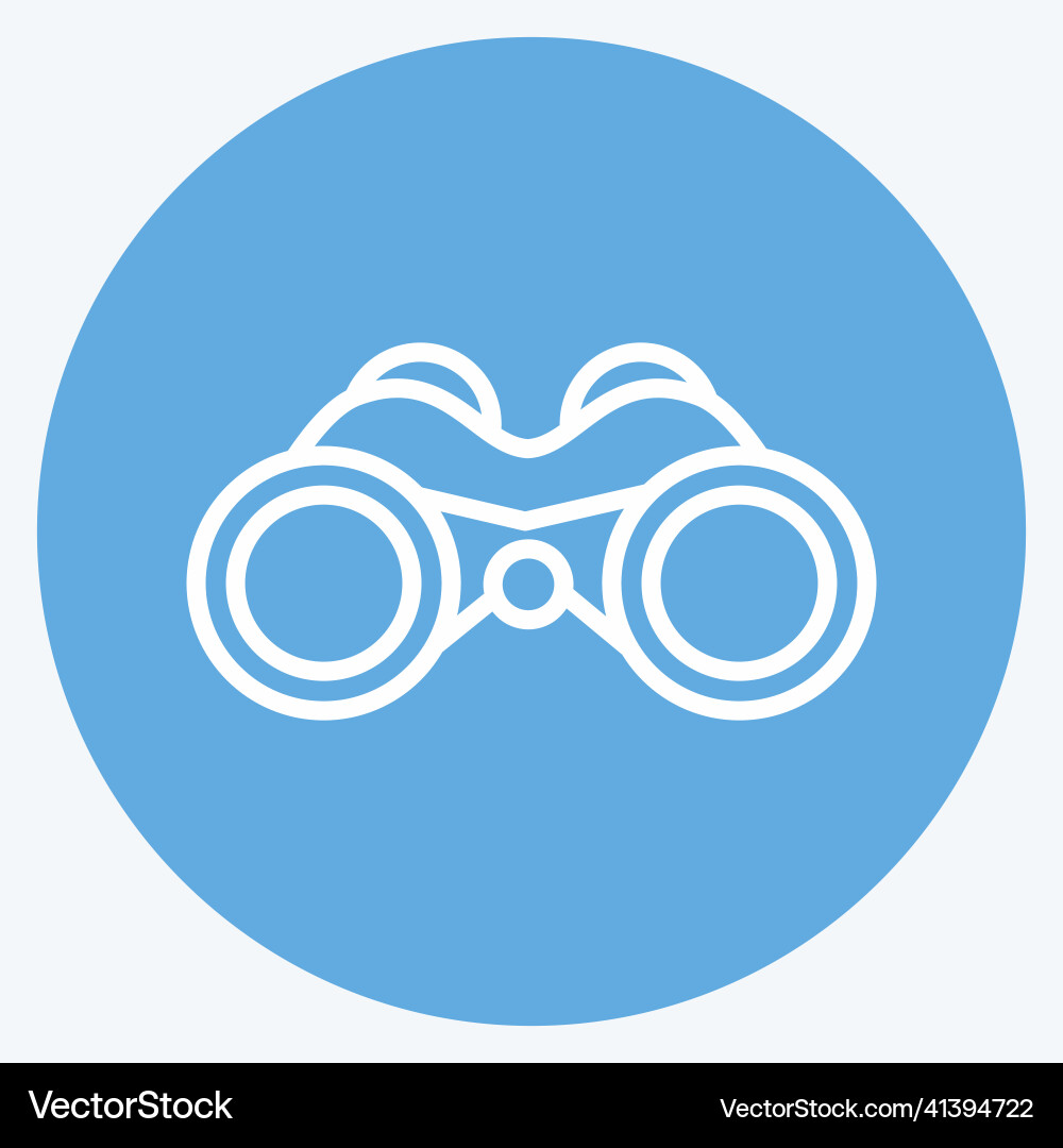 Explore icon in trendy blue eyes style isolated Vector Image