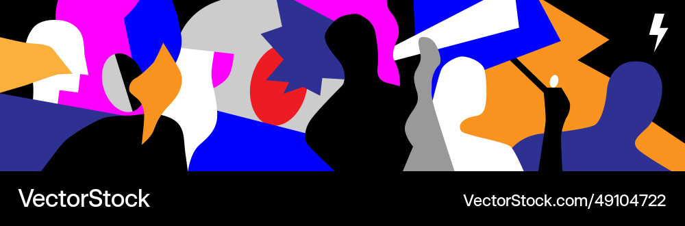 Group of people abstract desi Royalty Free Vector Image