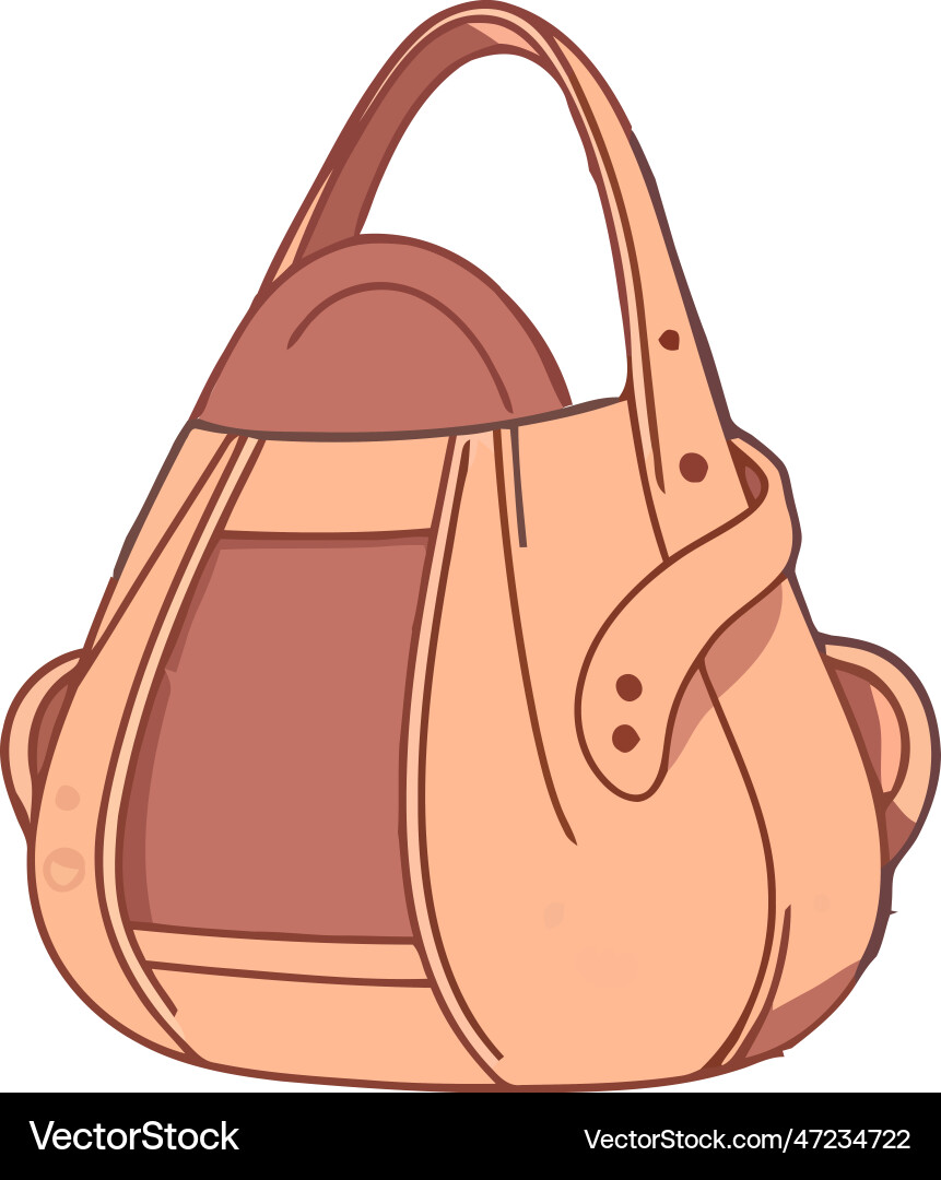 Leather purse with modern design sketch Royalty Free Vector