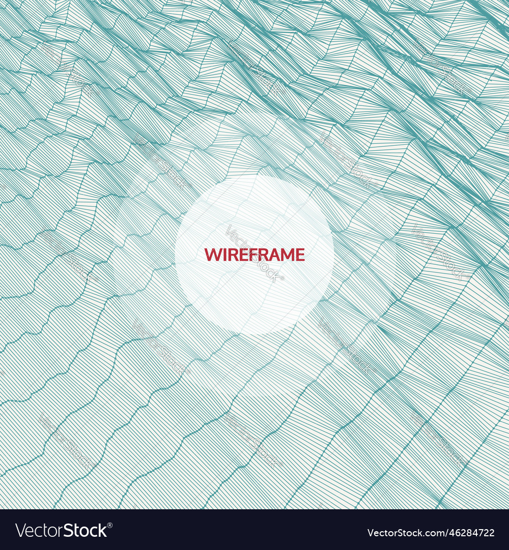 Network Background Connection Structure Wireframe Vector Image