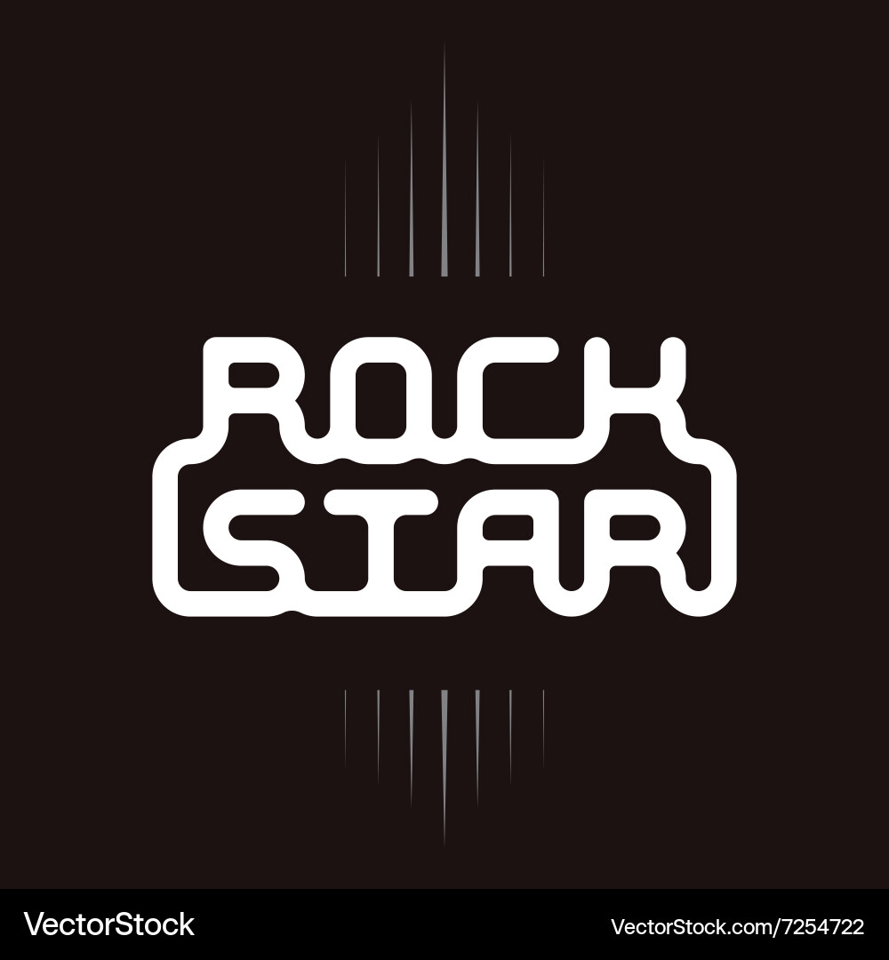Rock star badge - original lettering Royalty Free Vector