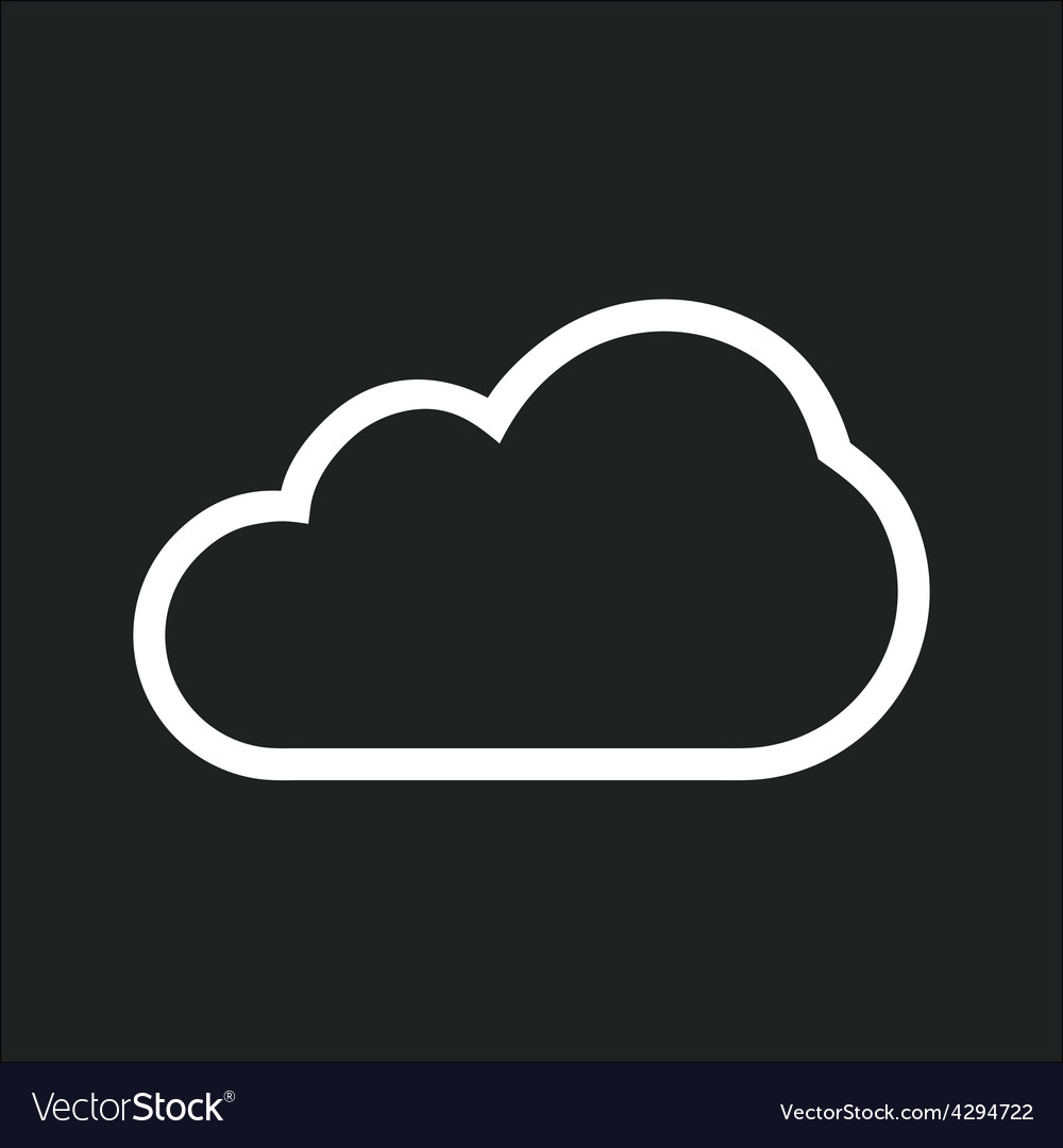 Single cloud Royalty Free Vector Image - VectorStock