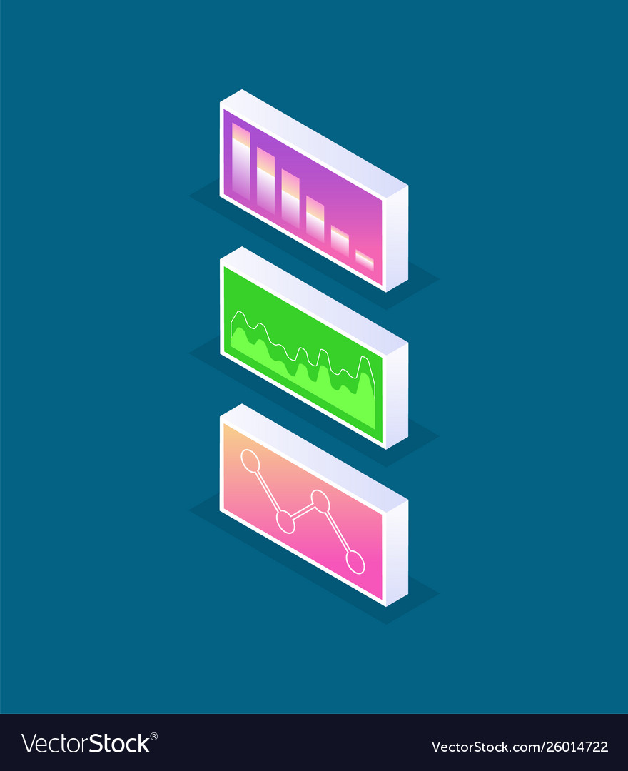 Statistics information in visual representation Vector Image