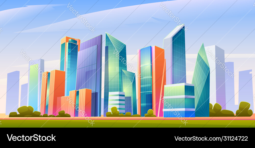Urban building skyline panoramic banner Royalty Free Vector