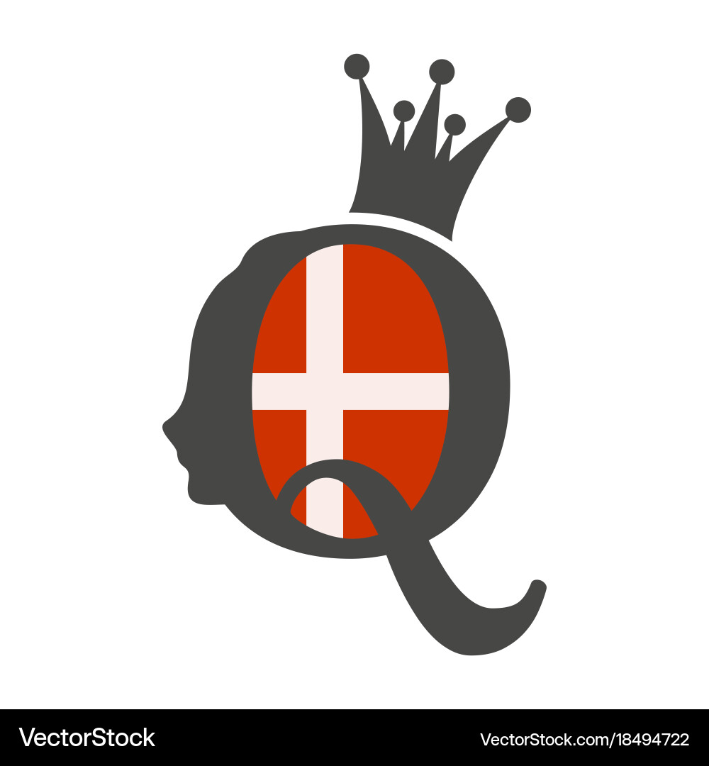 Vintage queen silhouette medieval profile Vector Image