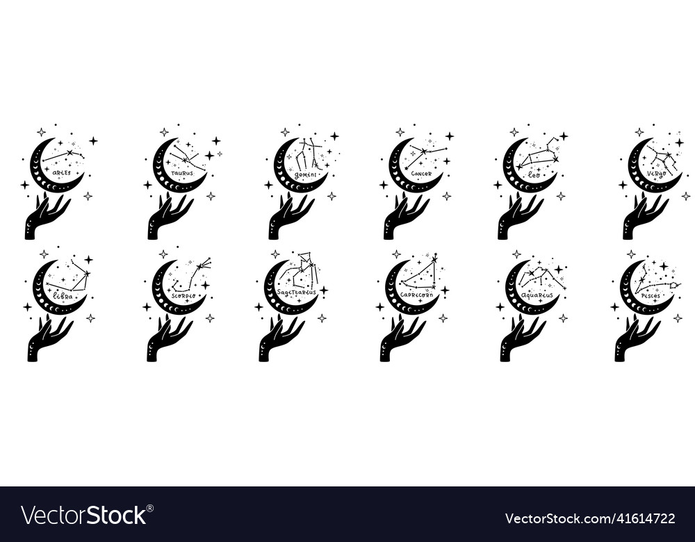 Zodiac Astrology Horoscope Design Royalty Free Vector Image