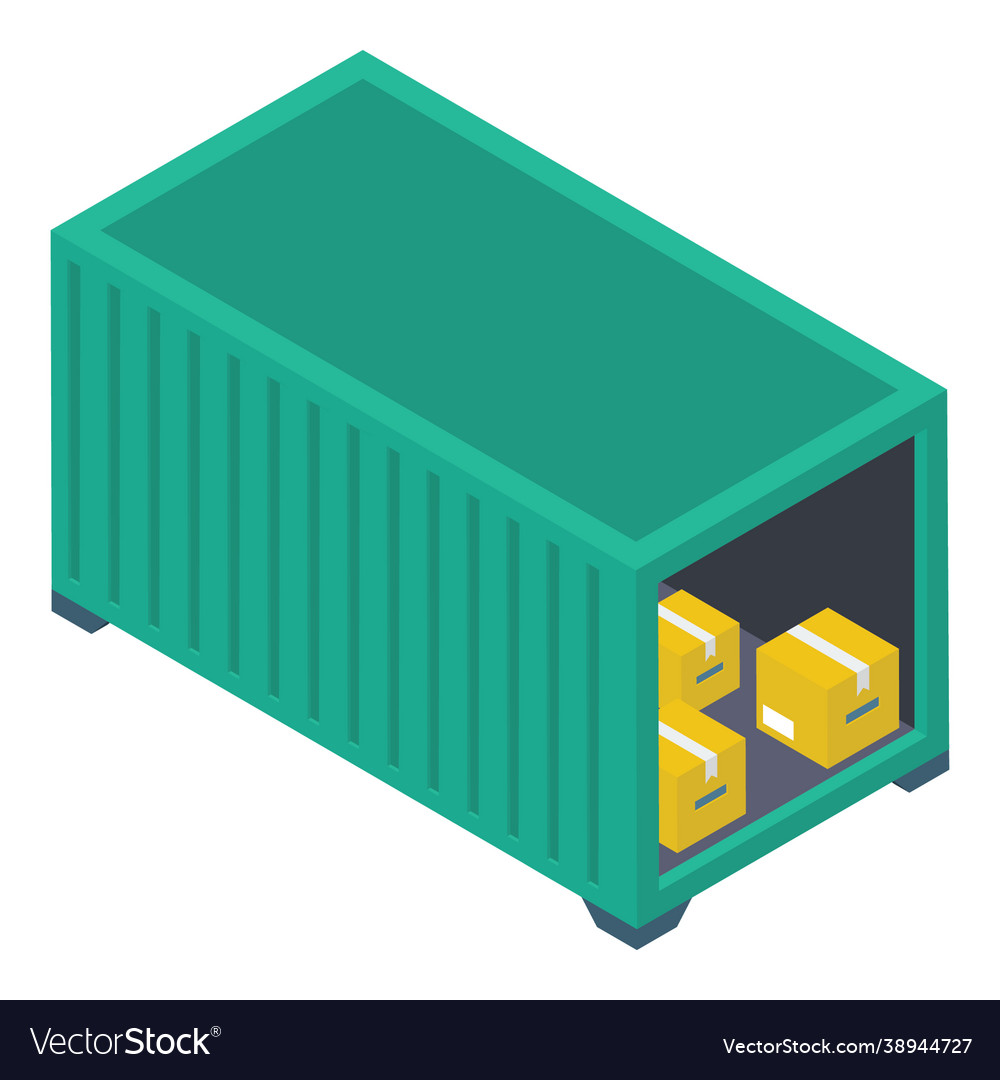 Cargo container Royalty Free Vector Image - VectorStock