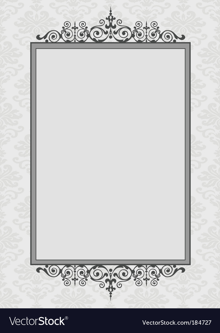 Decorative pattern and frame Royalty Free Vector Image