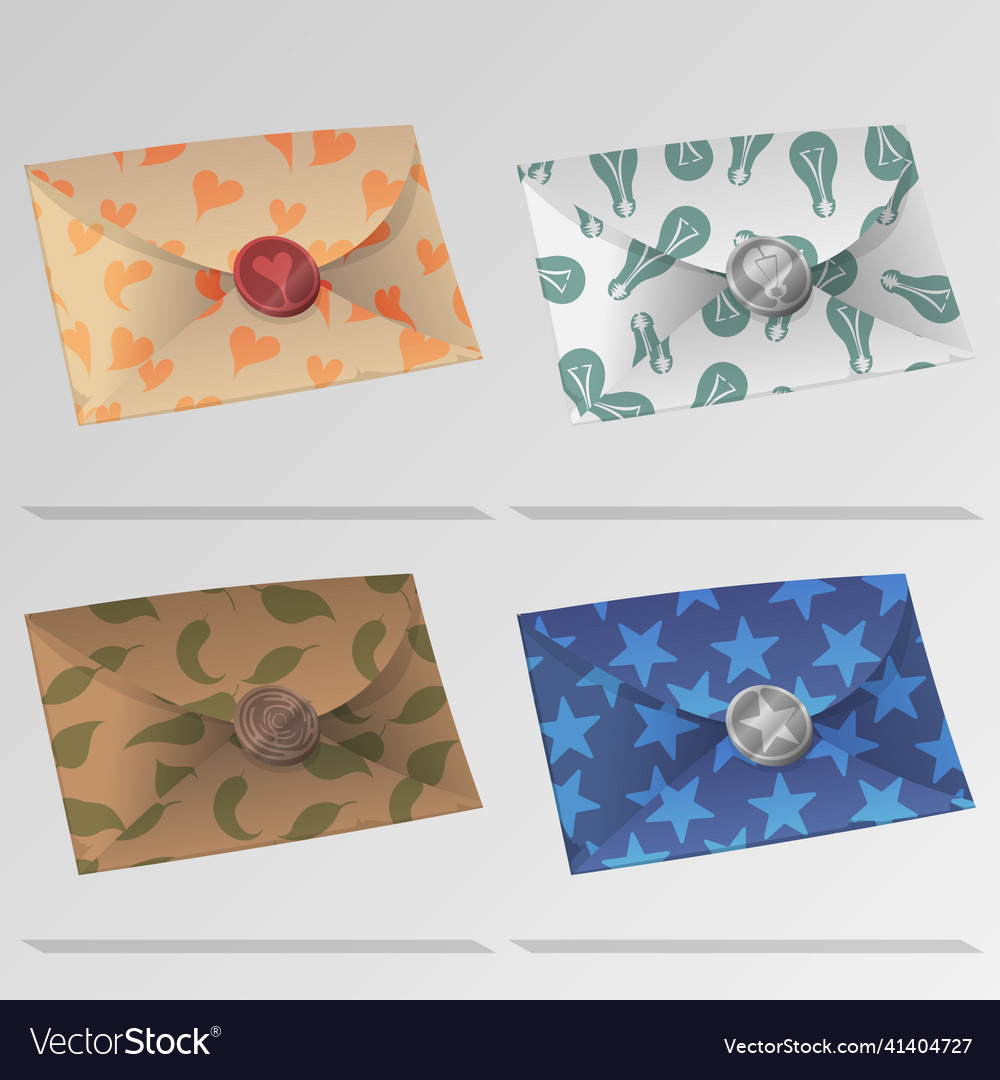 Envelopes set Royalty Free Vector Image - VectorStock
