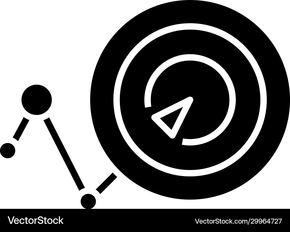Pursuing an goal black icon concept Royalty Free Vector
