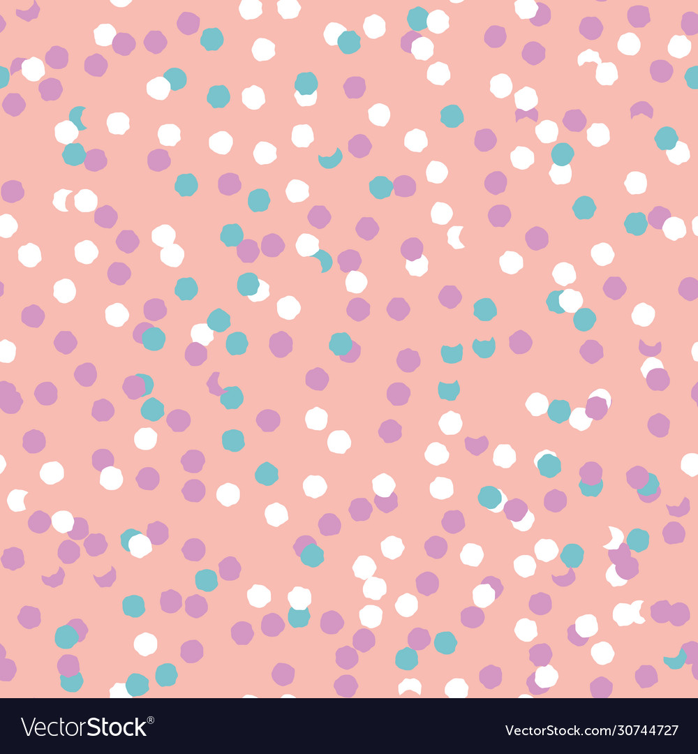 Spotty circular confetti repeat pattern Royalty Free Vector