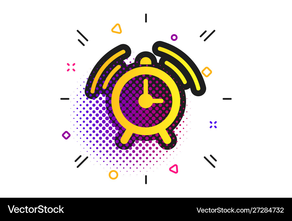 Alarm clock sign icon wake up symbol Royalty Free Vector