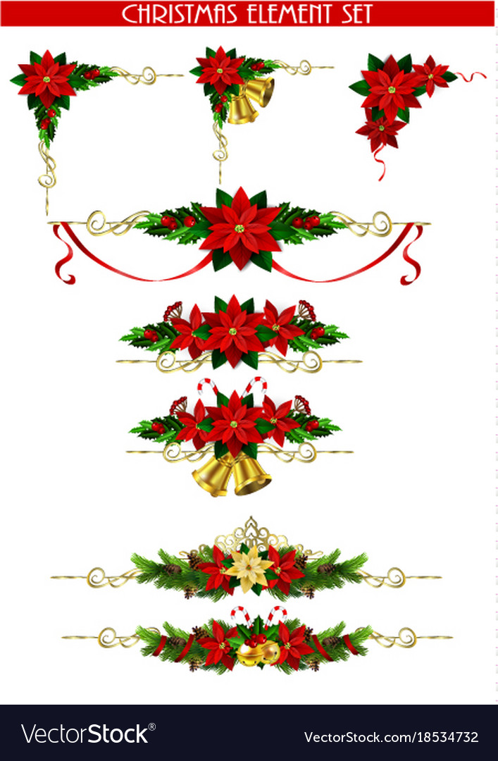 Christmas elements for your designs Royalty Free Vector