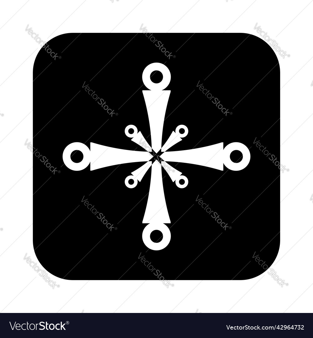 Cross shape icon Royalty Free Vector Image - VectorStock