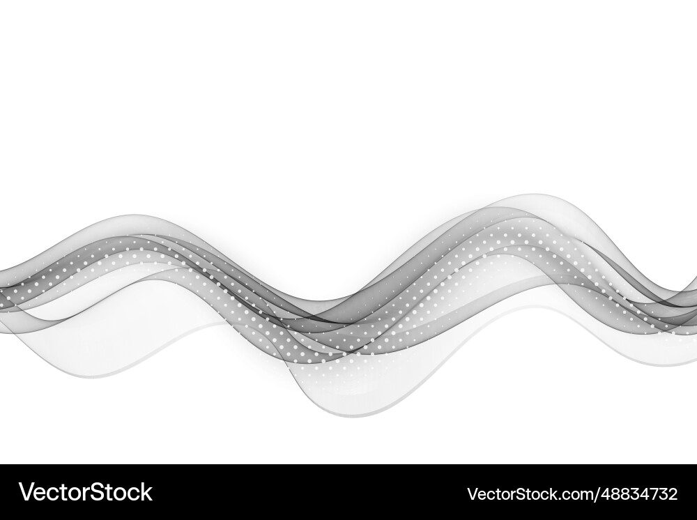 Curved wavy lines of gray abstract wave Royalty Free Vector