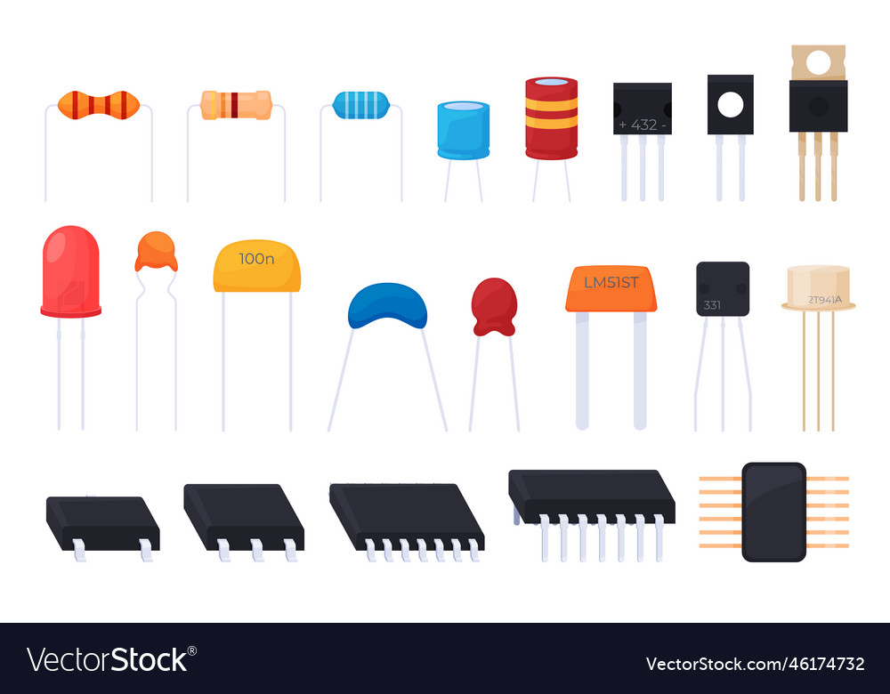 Electronic components for assembling microcircuits