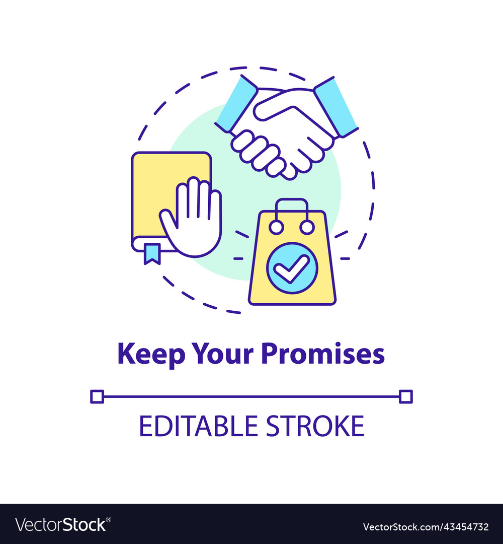 Keep your promises concept icon Royalty Free Vector Image
