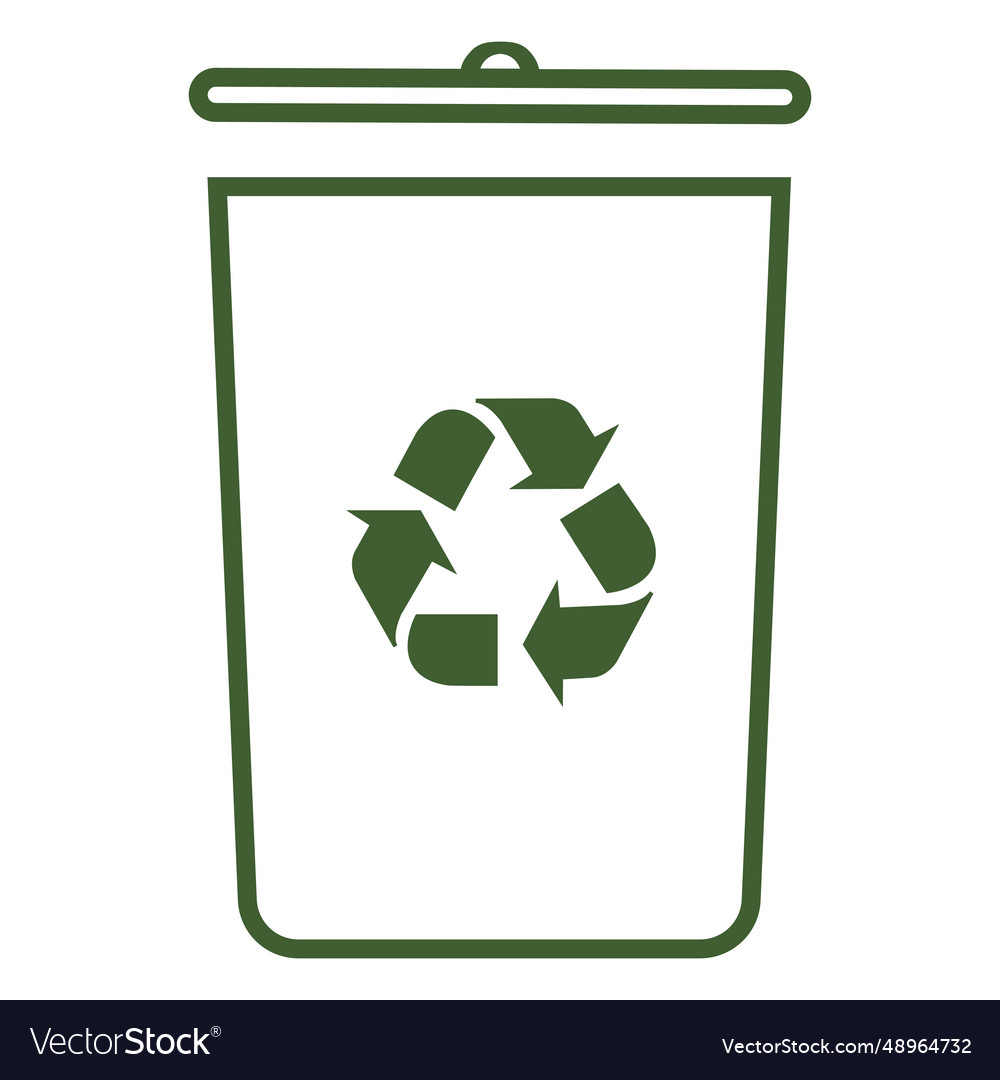 Recycling bin icon Royalty Free Vector Image - VectorStock