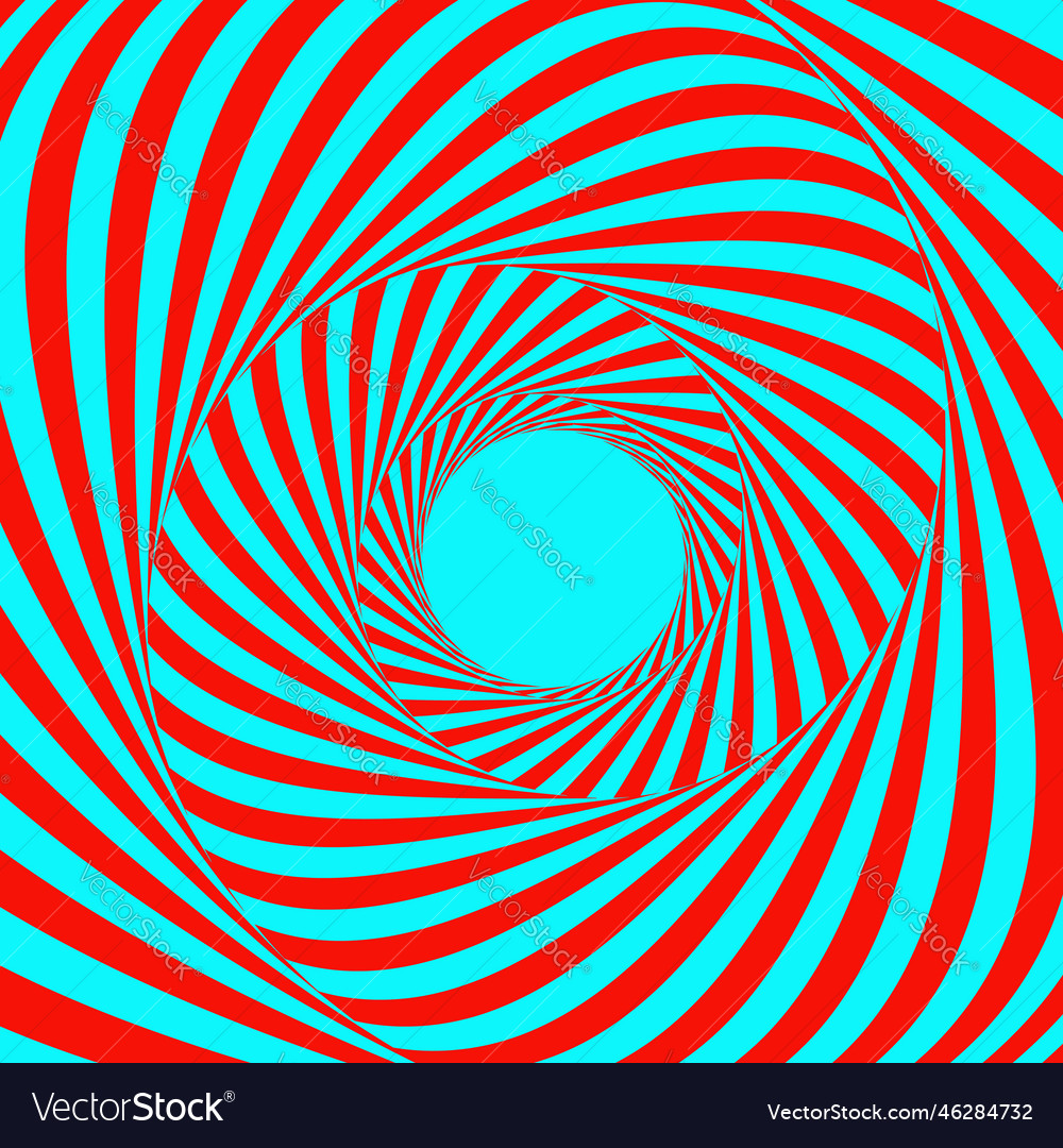 Tunnel abstract striped background optical art 3d Vector Image