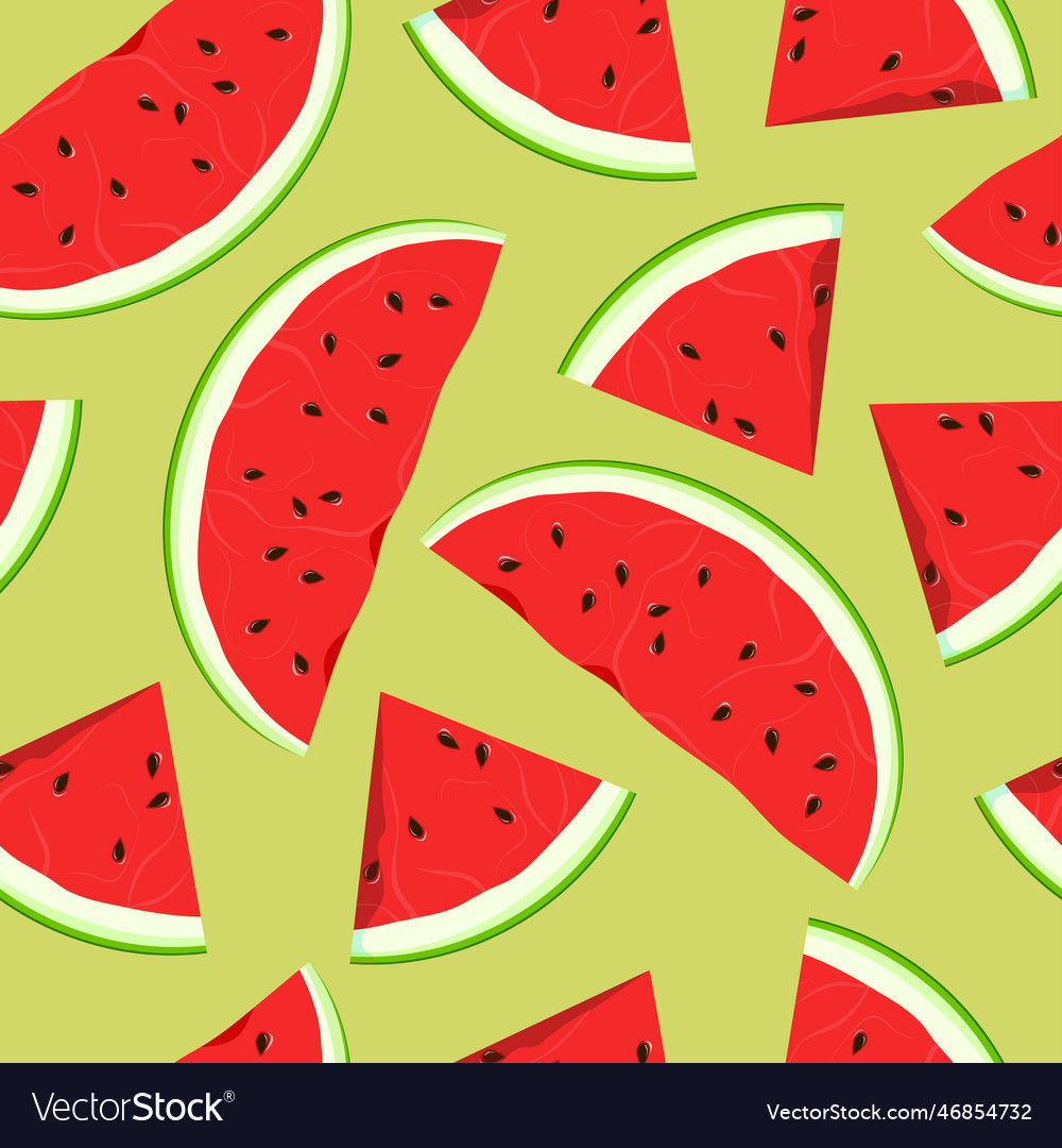 Watermelon slice pattern Royalty Free Vector Image