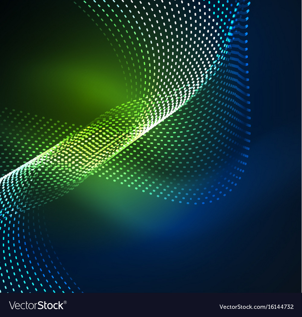 Wave particles background Royalty Free Vector Image